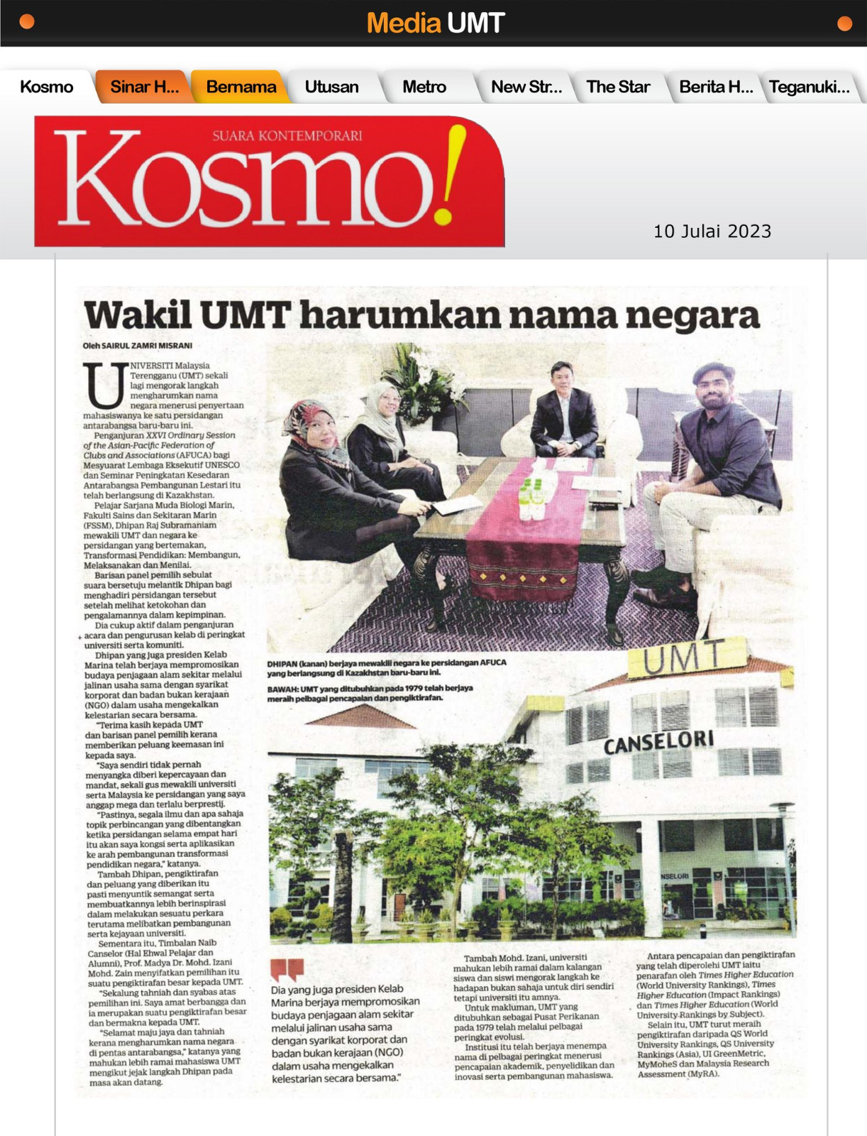 NEWS - Draft - SUSTAINABLE CAMPUS UMT